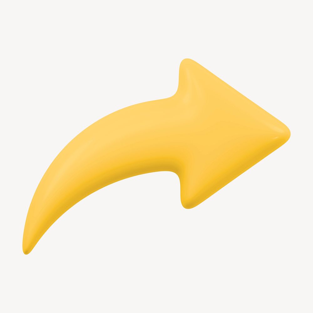 Yellow arrow, 3D business icon | Free Photo - rawpixel