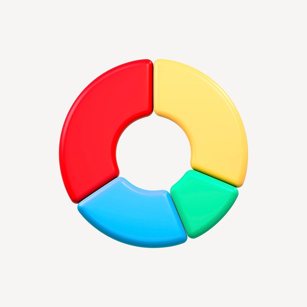 Pie chart 3D graph collage | Premium PSD - rawpixel