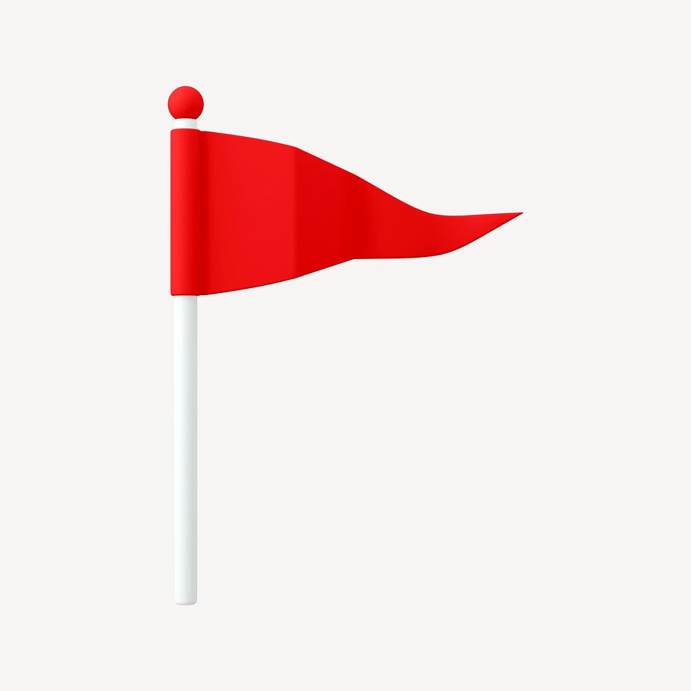 Red flag, 3D warning sign | Premium Photo - rawpixel