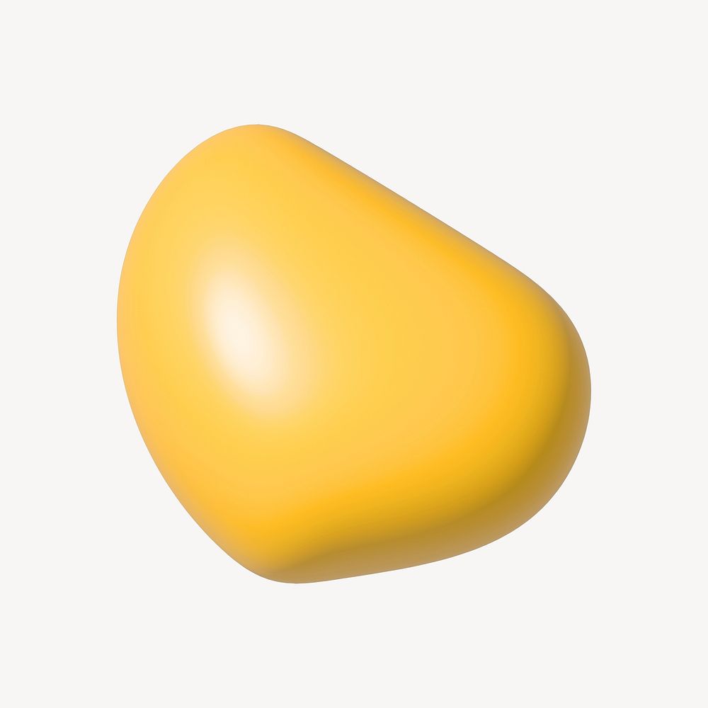 3D yellow blob psd | Free PSD - rawpixel