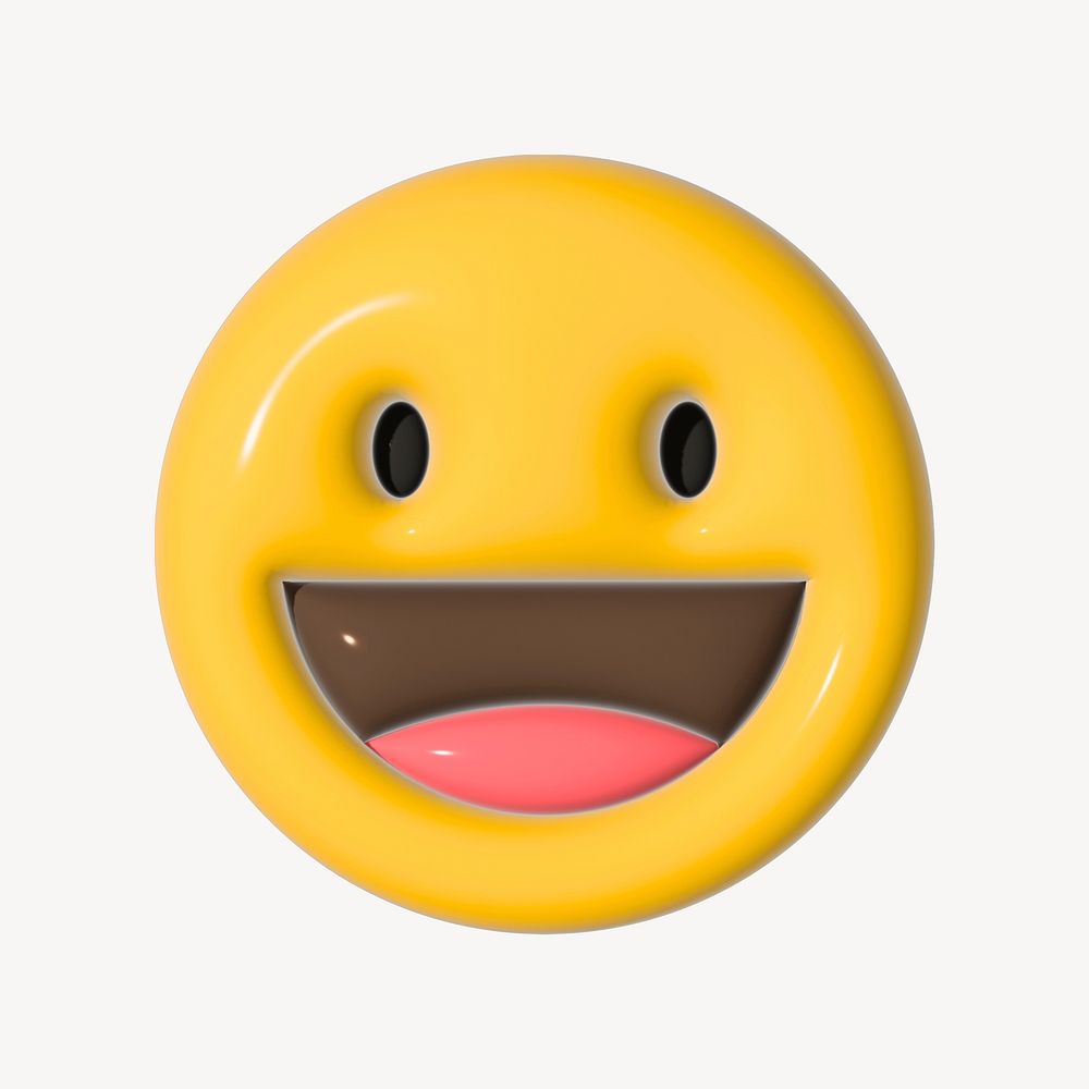 Smile 3D emoticon psd | Premium PSD - rawpixel