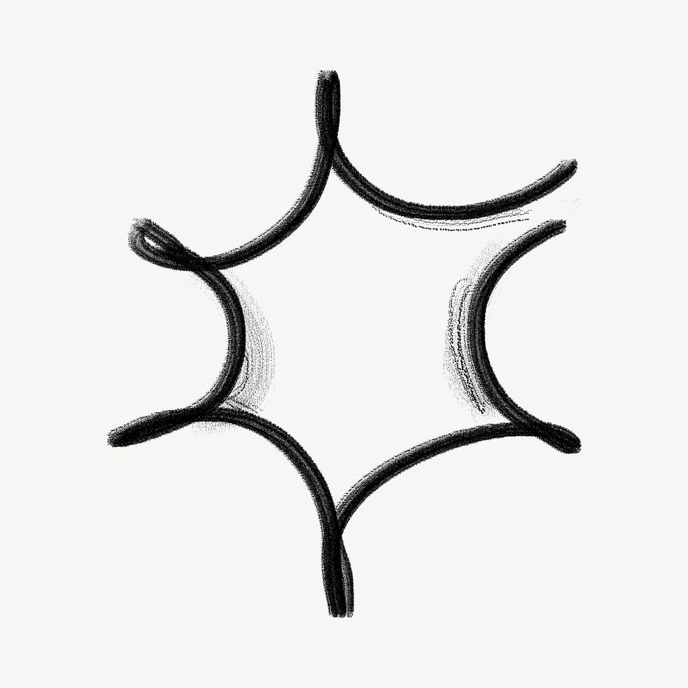Starburst exploding shape, cute doodle | Premium Photo - rawpixel