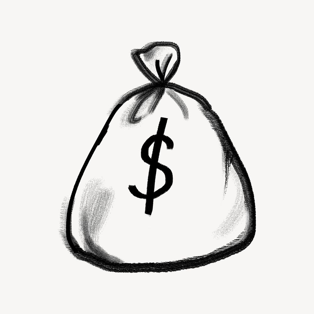 Money bag, finance doodle, chalk | Premium Photo - rawpixel