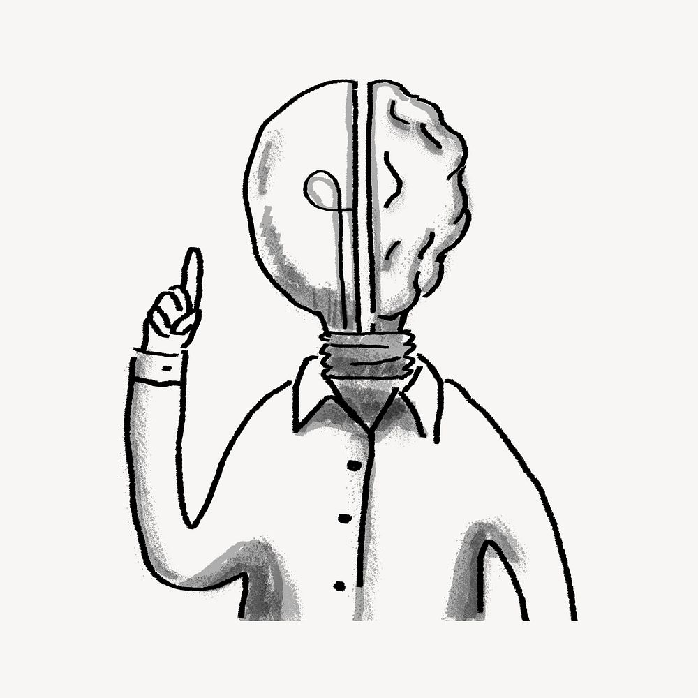 Light bulb head man, creative | Free Photo - rawpixel