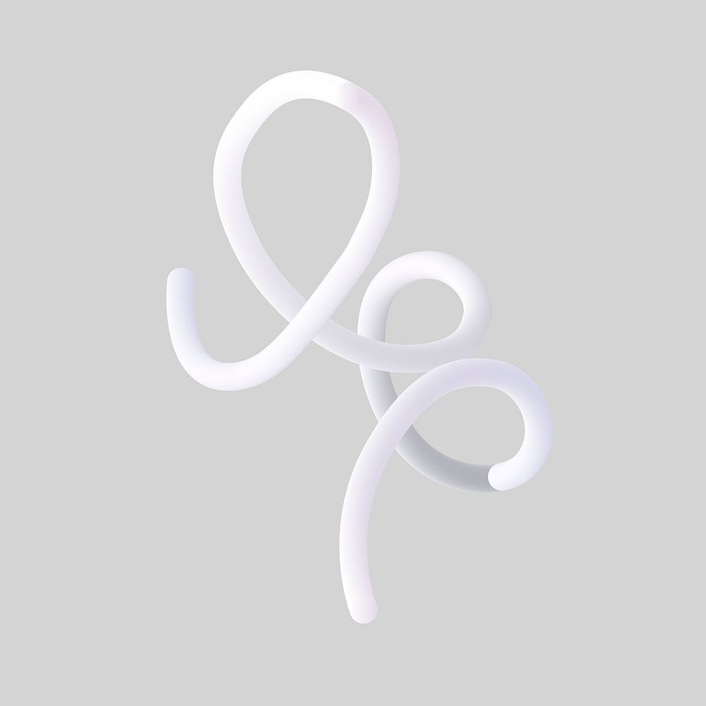 3D white squiggle shape vector | Premium Vector - rawpixel