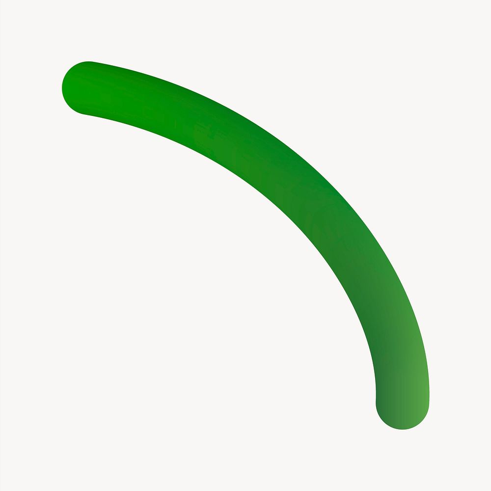 3D green curve shape vector | Premium Vector - rawpixel