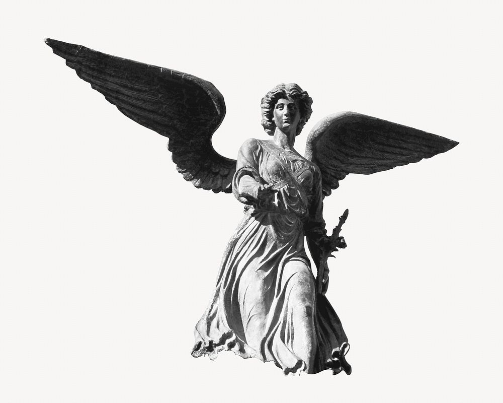 Angel statue, isolated white background | Free Photo - rawpixel