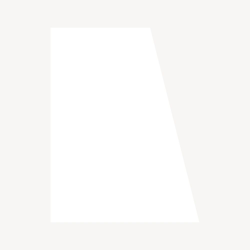 White trapezium, geometric shape | Premium Vector - rawpixel