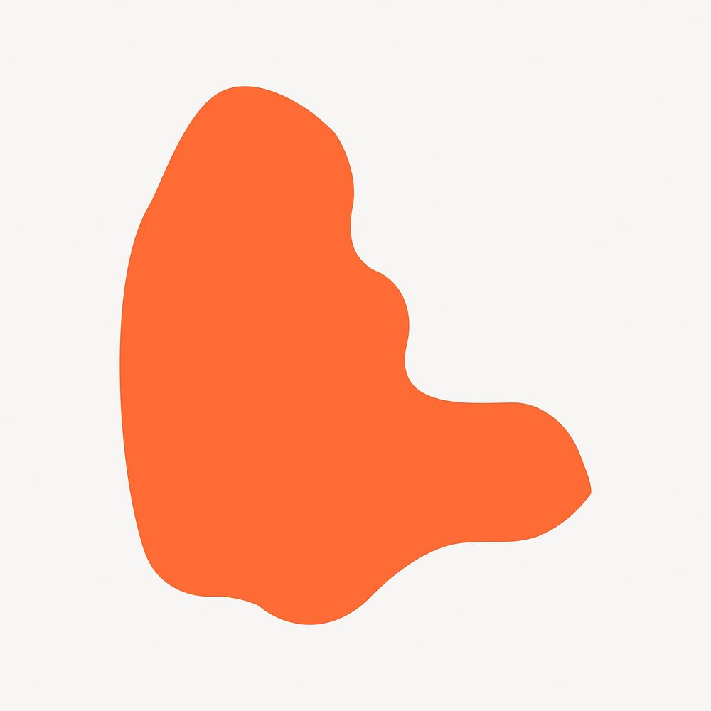 Orange blob shape, badge clipart | Premium Vector - rawpixel