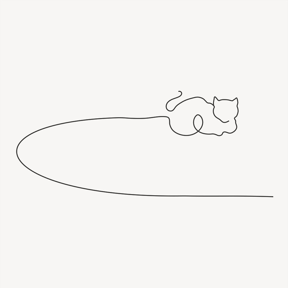 Cat minimal line art illustration | Free Photo - rawpixel