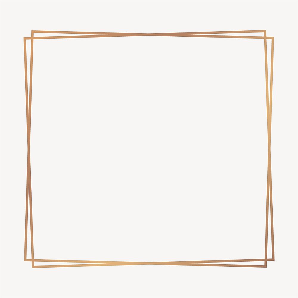 Minimal gold frame, collage element | Premium Vector Illustration ...