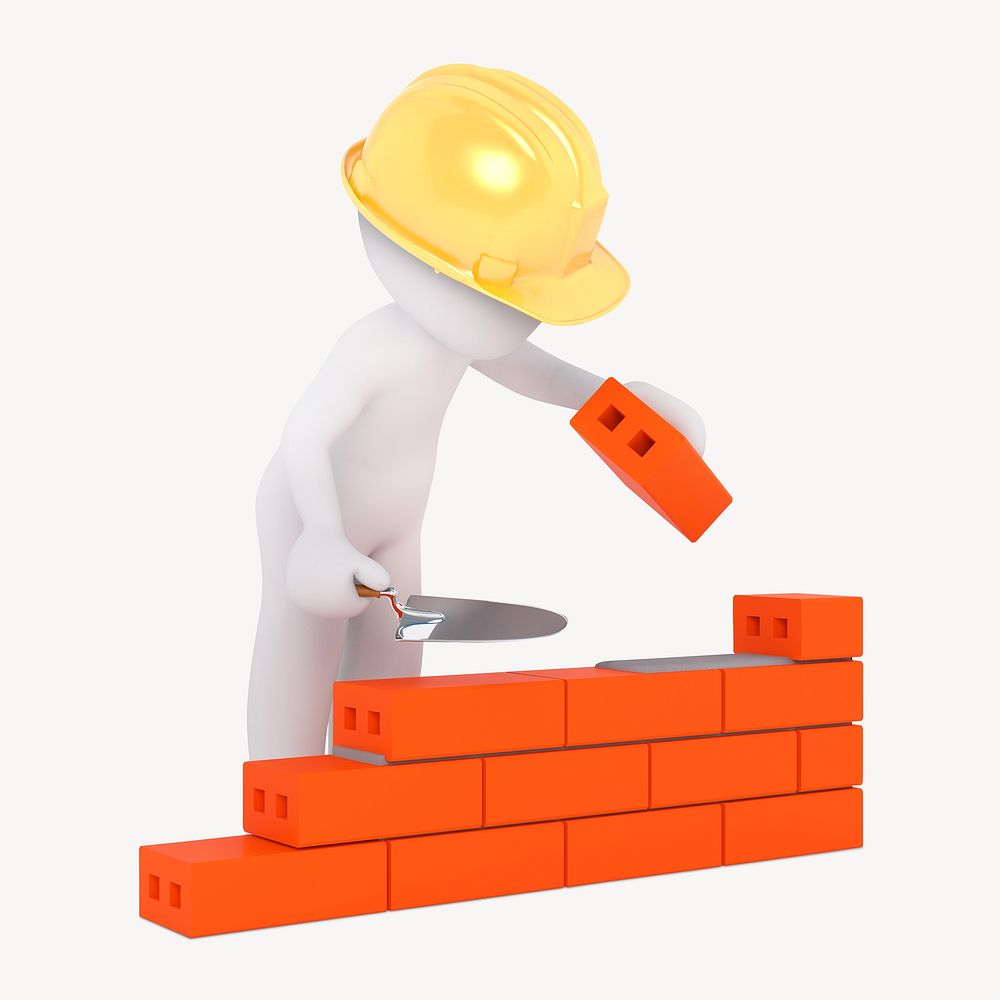 Figure building brick wall isolated | Free Photo - rawpixel