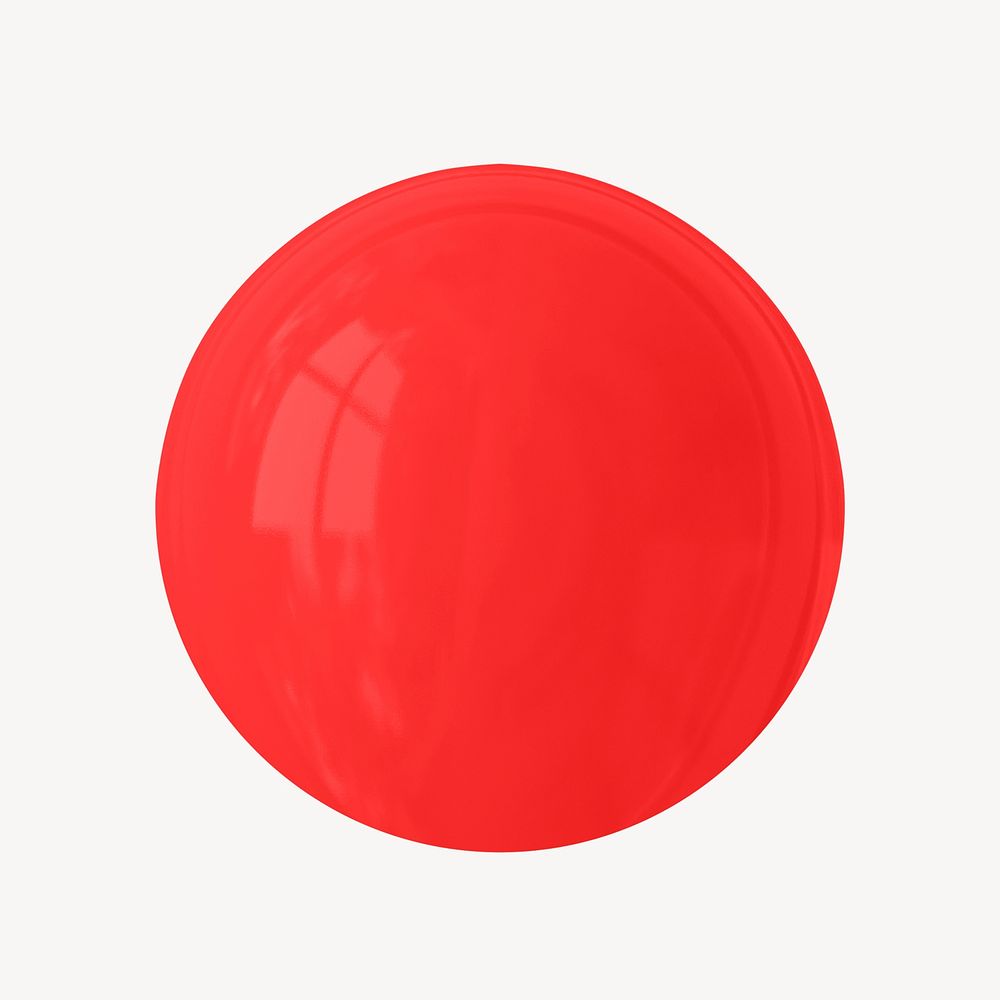 Red ball clipart, 3d graphic | Free Photo Illustration - rawpixel