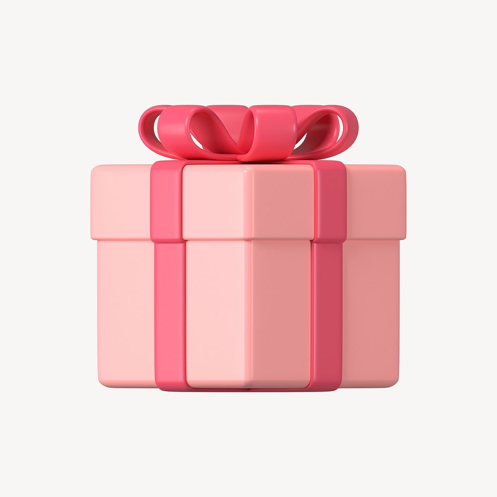 Pink gift box clipart, 3d | Premium Photo Illustration - rawpixel