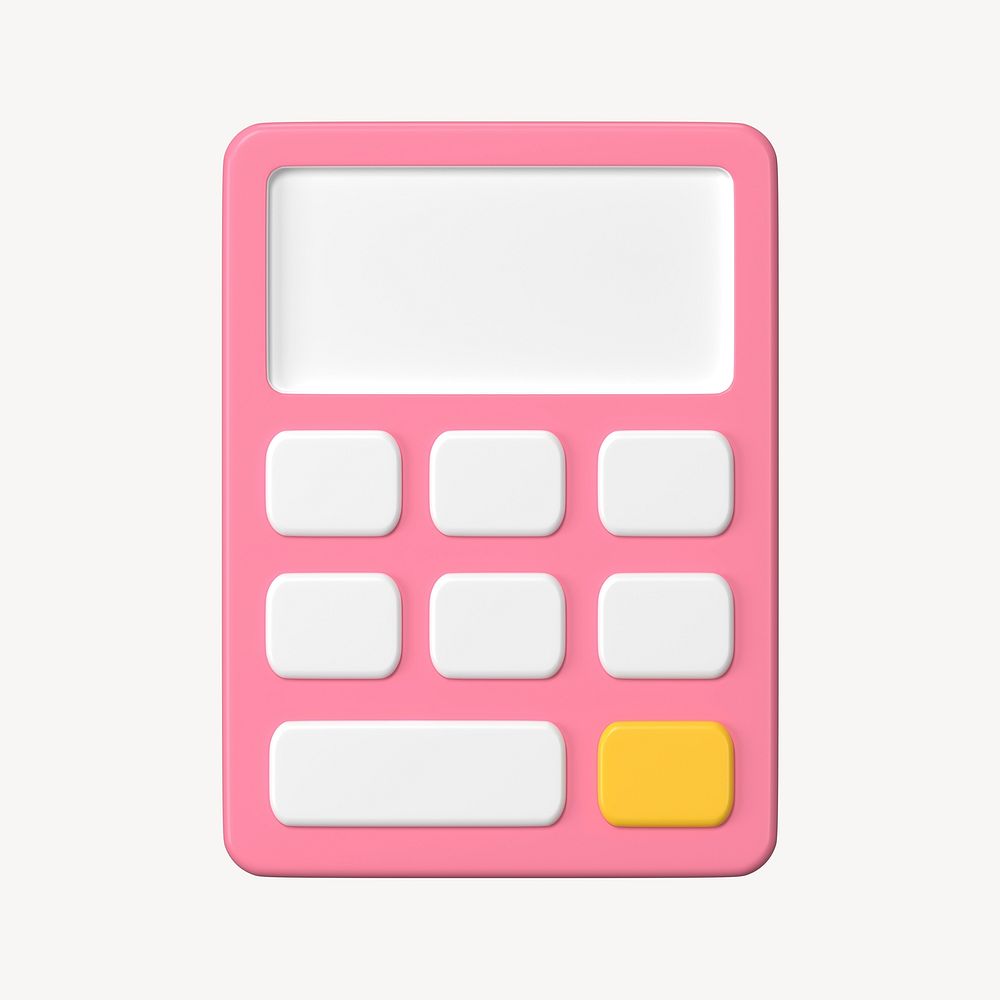 Pink calculator clipart, 3D mathematics | Free Photo Illustration ...