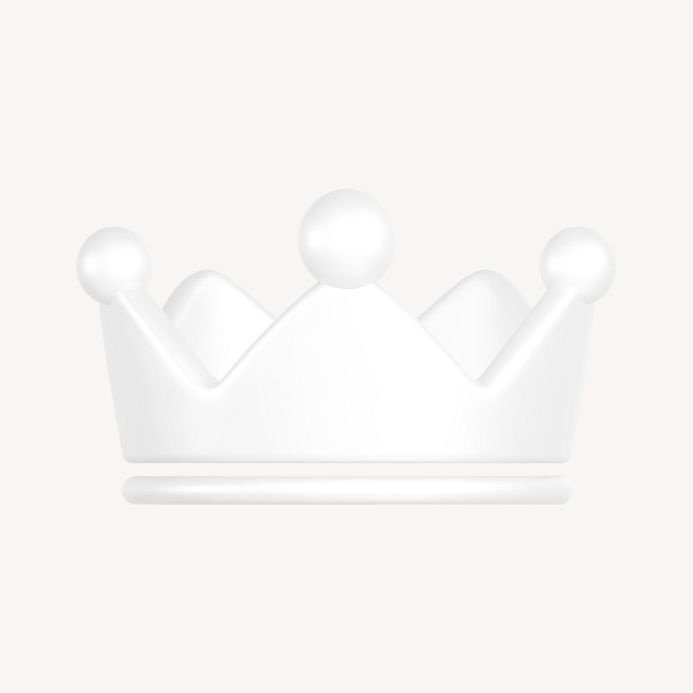 White crown ranking 3D icon | Premium PSD - rawpixel