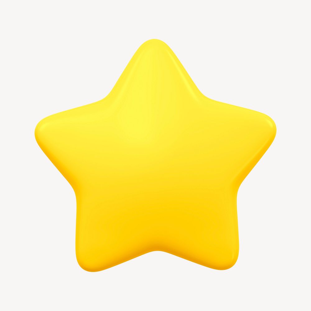 Star, favorite icon, 3D rendering | Free Icons Illustration - rawpixel