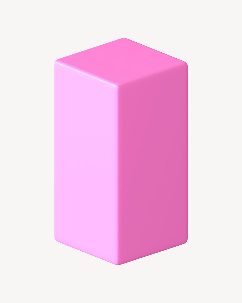 3D pink cuboid, geometric shape | Free Photo - rawpixel