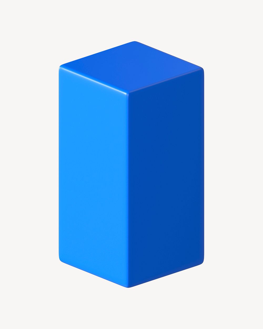 3D blue cuboid clipart, geometric | Premium PSD - rawpixel
