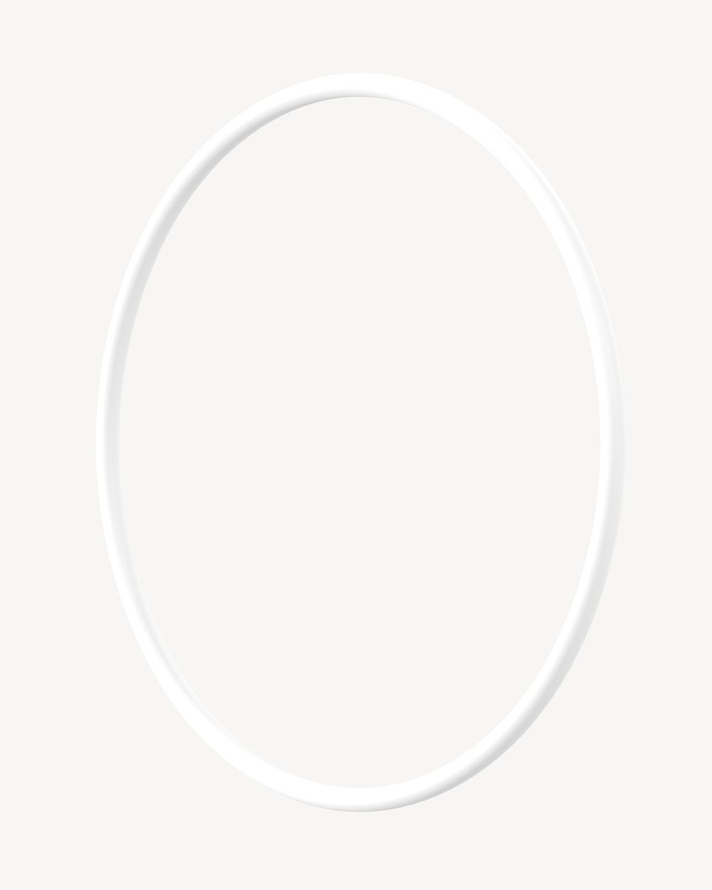 3D white oval ring shape, | Premium PSD - rawpixel