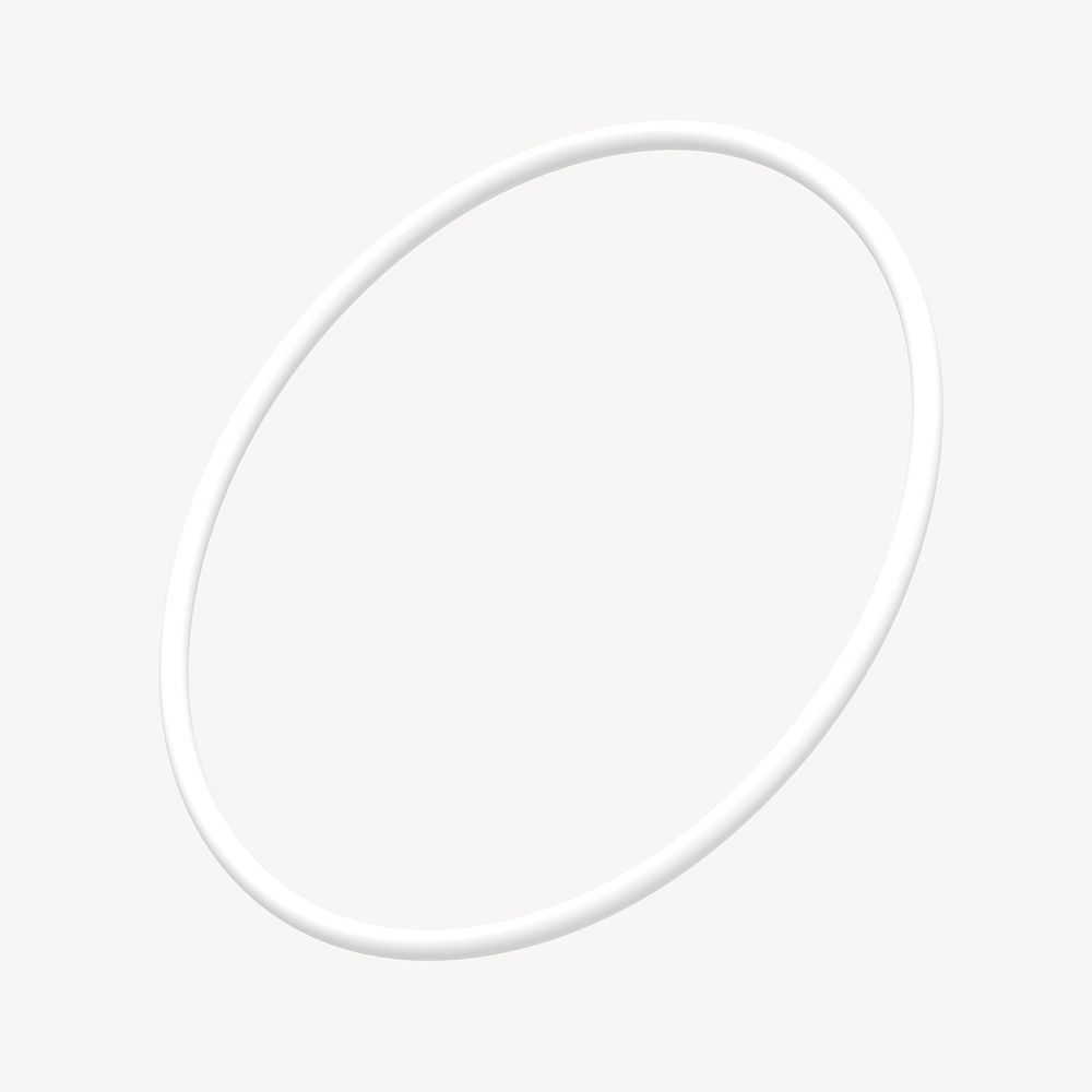 3D white oval ring shape, | Premium PSD - rawpixel