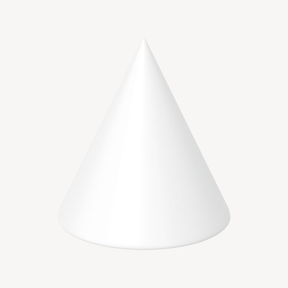 3D white cone shape, geometric | Free Photo - rawpixel