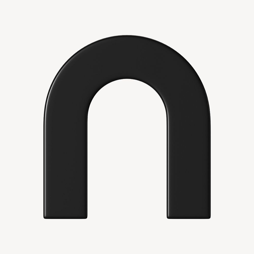 3D black geometric u shape | Free Photo - rawpixel