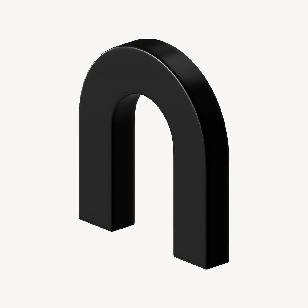 3D black geometric u shape | Free Photo - rawpixel