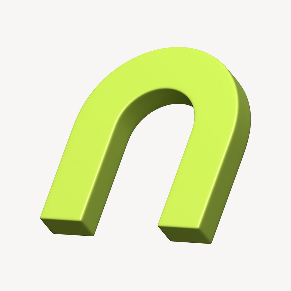 3D green geometric u shape | Free Photo - rawpixel