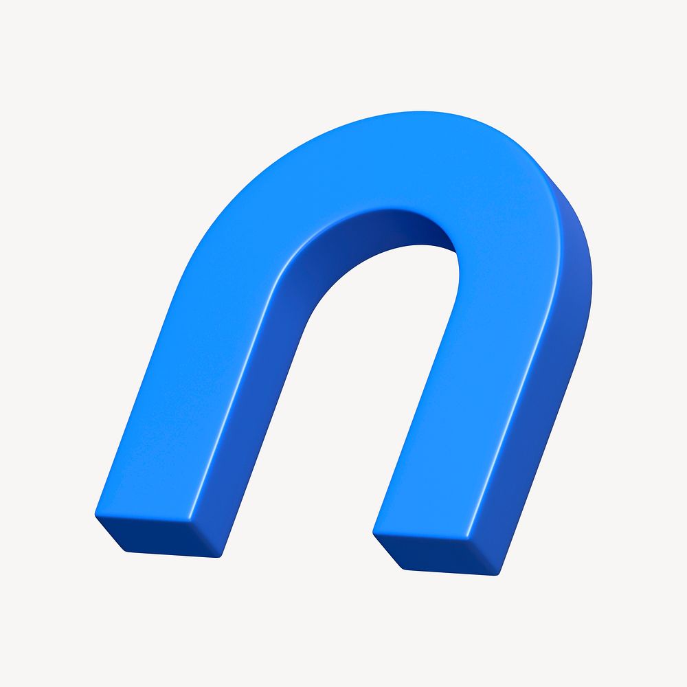 3D blue geometric u shape | Free Photo - rawpixel