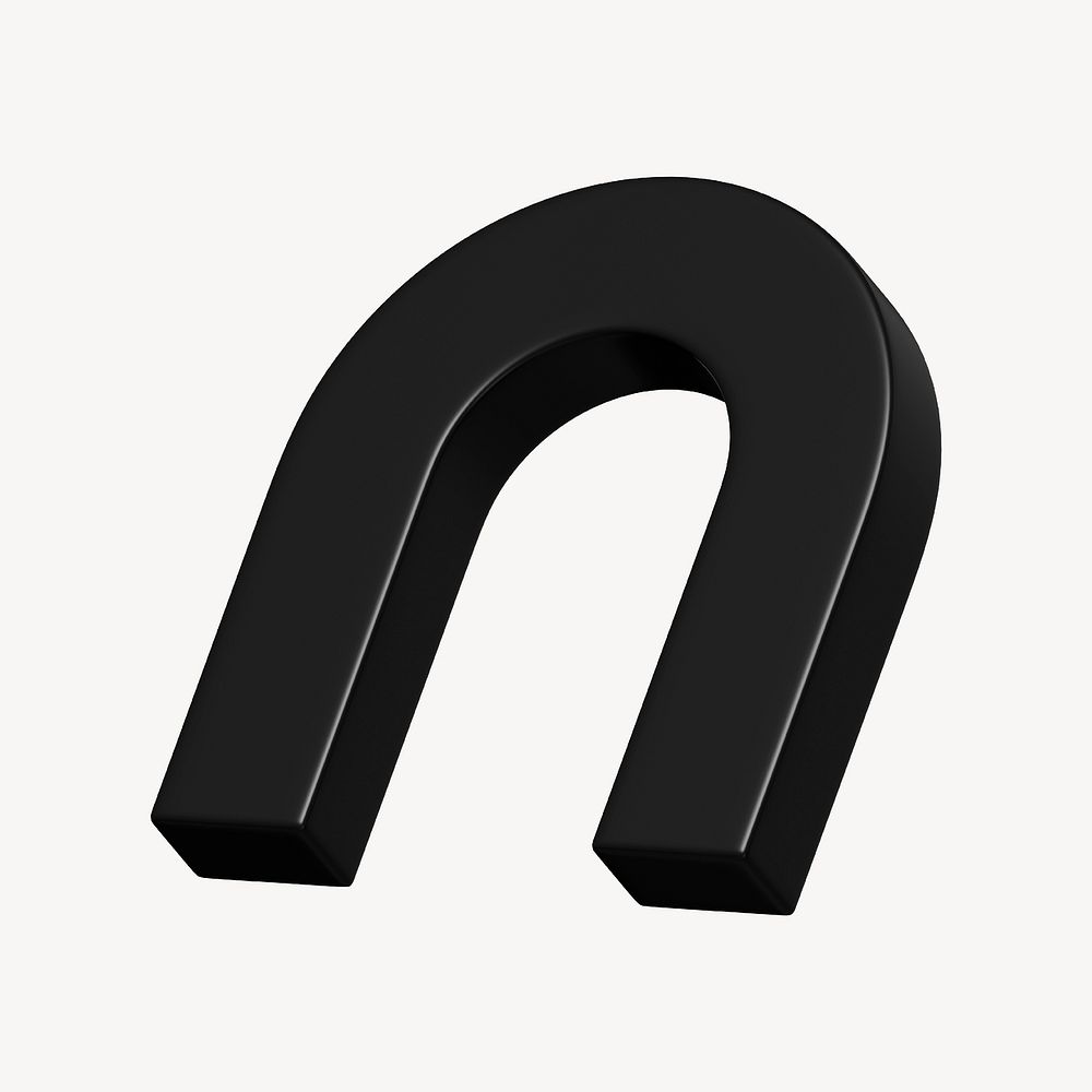 3D black geometric u shape | Free Photo - rawpixel