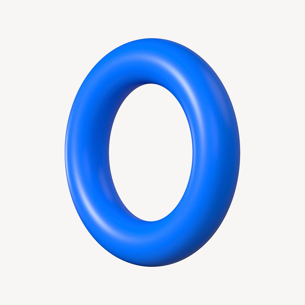 Blue 3D torus ring shape, | Premium PSD - rawpixel