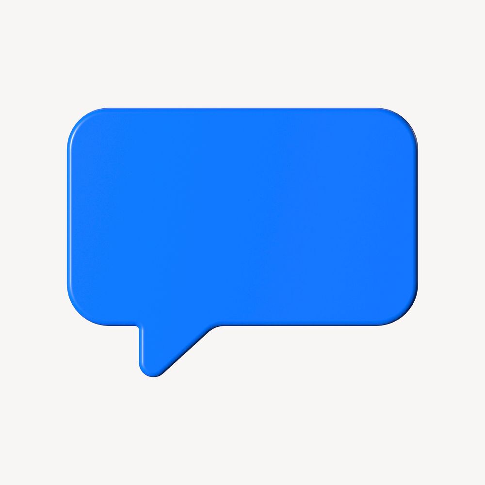 3D blue speech bubble | Free Photo - rawpixel