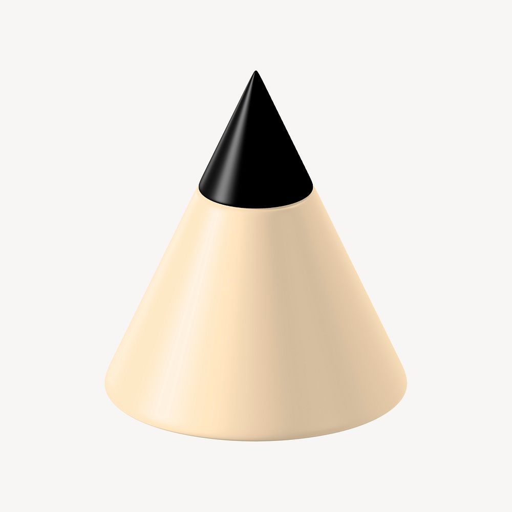 3D pencil head, geometric clipart | Premium PSD - rawpixel