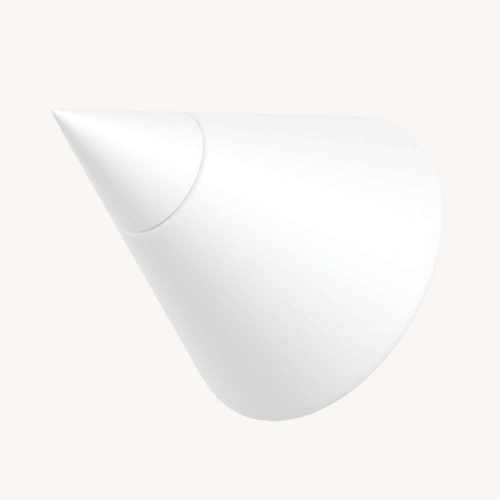 3D white cone shape, geometric | Free Photo - rawpixel