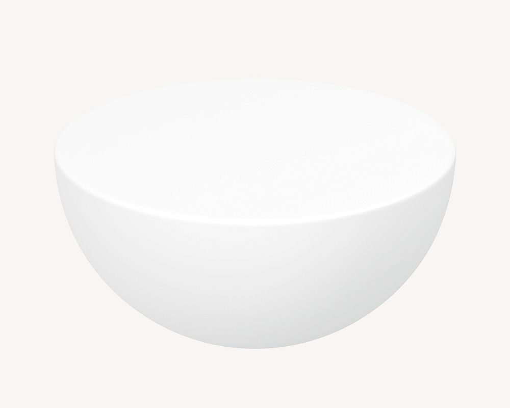 3D white hemisphere, geometric shape | Free Photo - rawpixel