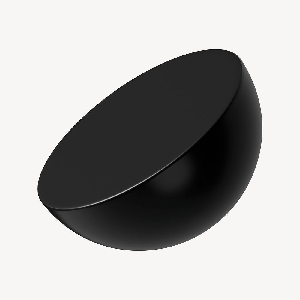 3D black hemisphere, geometric shape | Free Photo - rawpixel