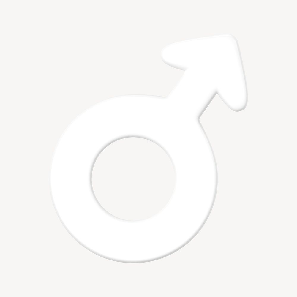 Male gender symbol 3D clipart | Free Photo - rawpixel