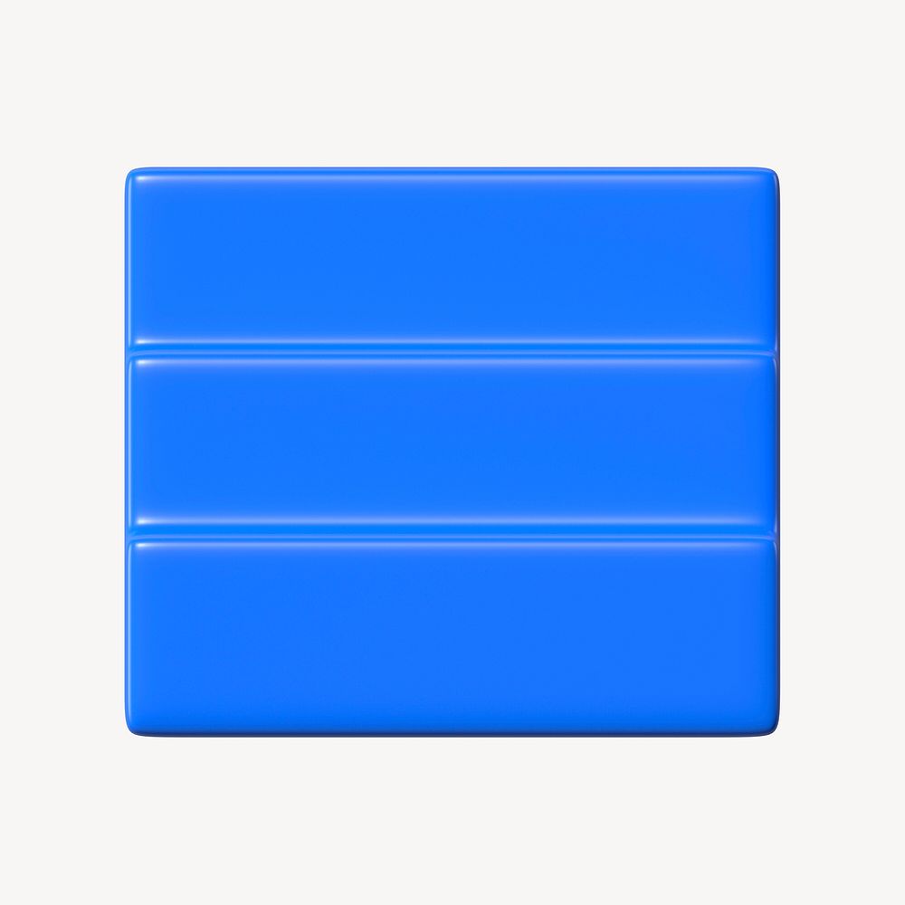 3D blue square, geometric clipart | Premium PSD - rawpixel