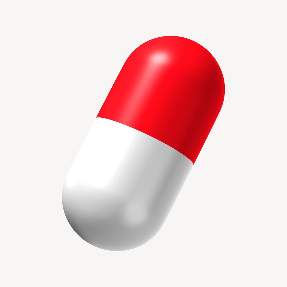 3D capsule shape, geometric clipart | Premium PSD - rawpixel