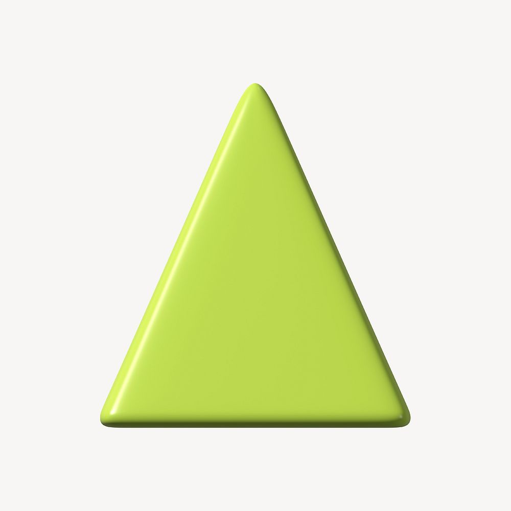 3D green triangle shape, geometric | Premium PSD - rawpixel