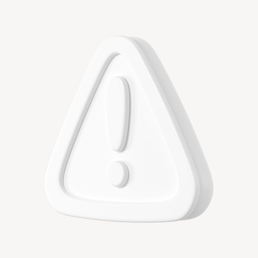 Minimal warning sign 3D collage | Premium PSD - rawpixel