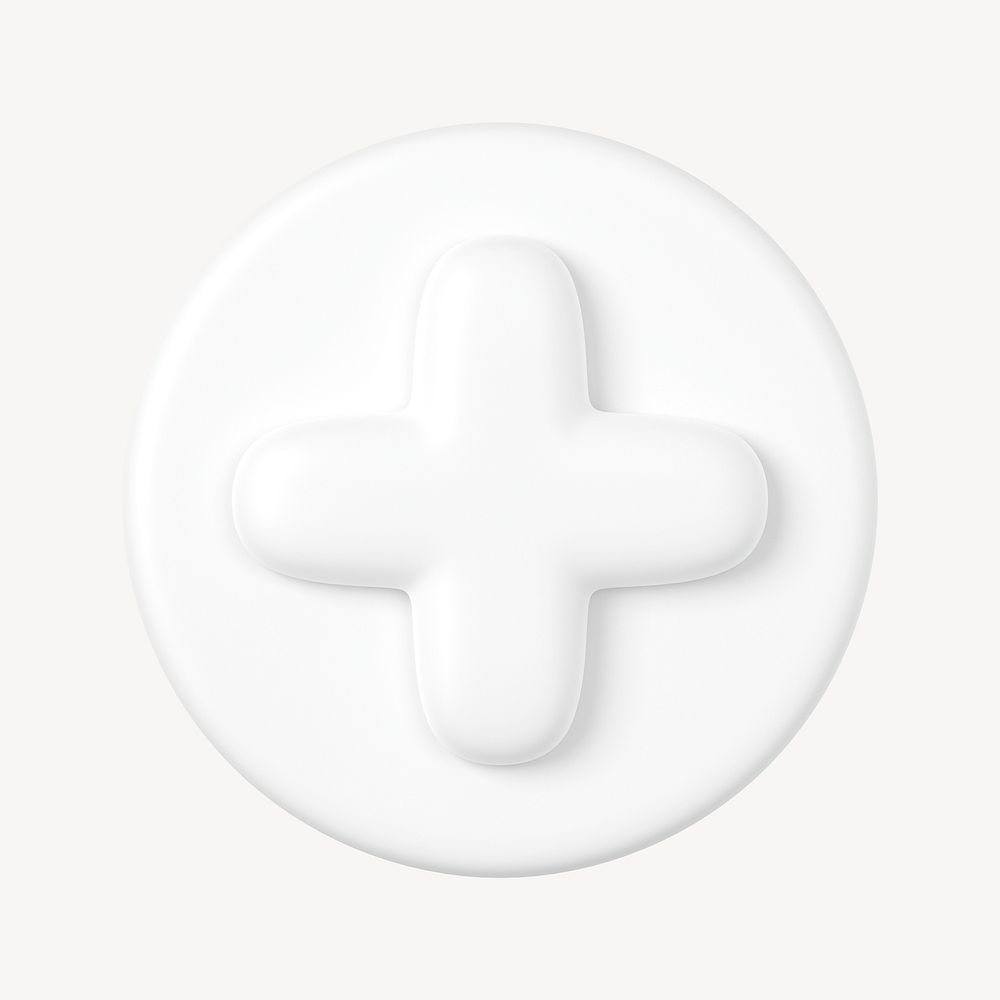 White plus sign 3D collage | Premium PSD - rawpixel