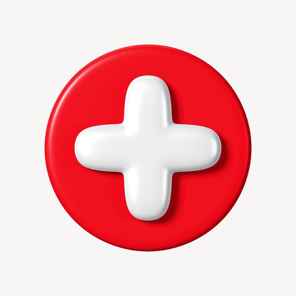 Healthcare sign 3D collage element | Premium PSD - rawpixel