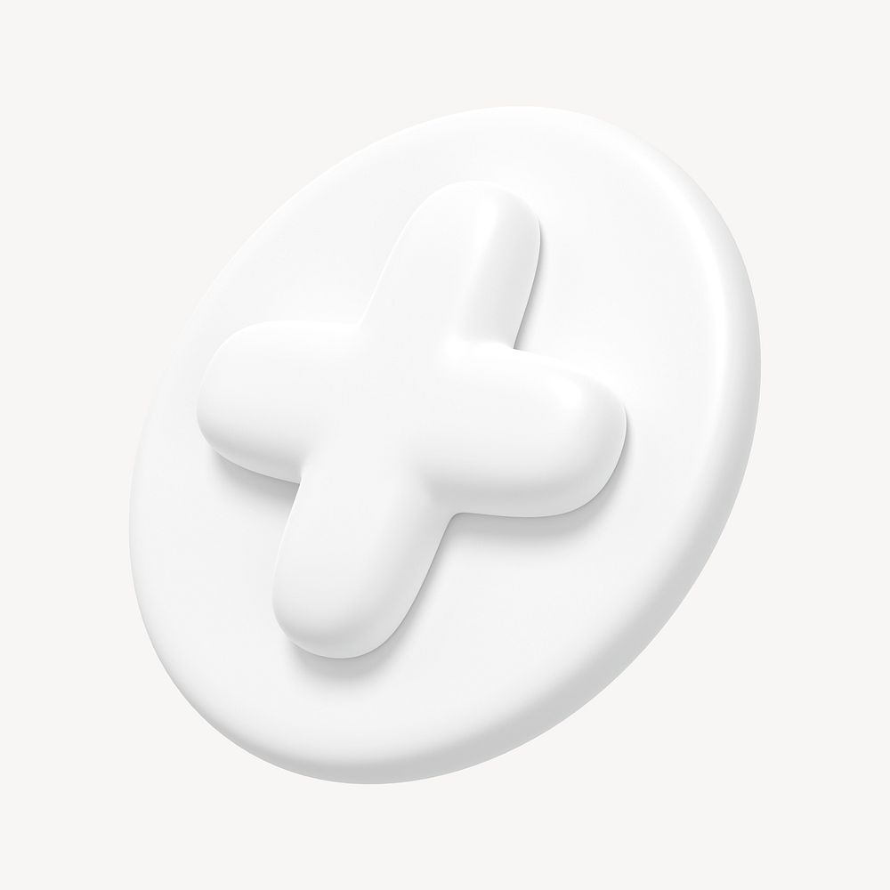 White plus sign 3D collage | Premium PSD - rawpixel