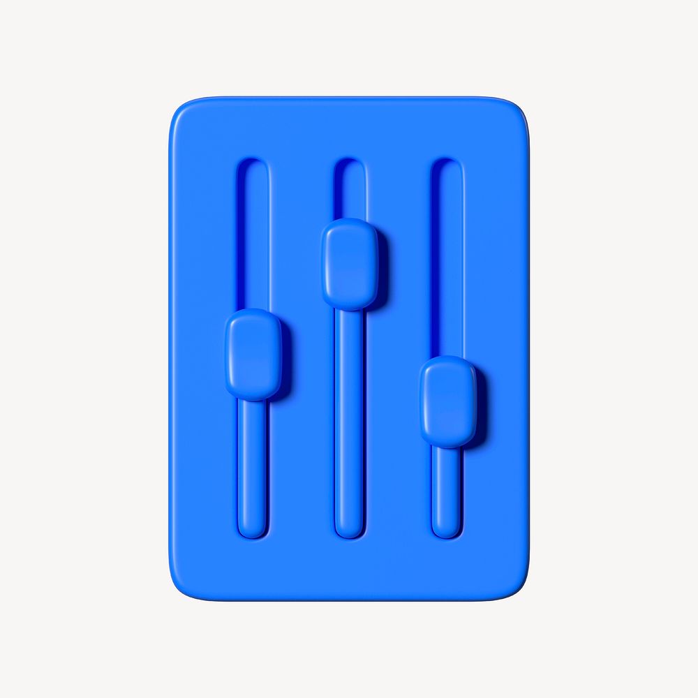 Audio control panel 3D icon, | Free Photo - rawpixel