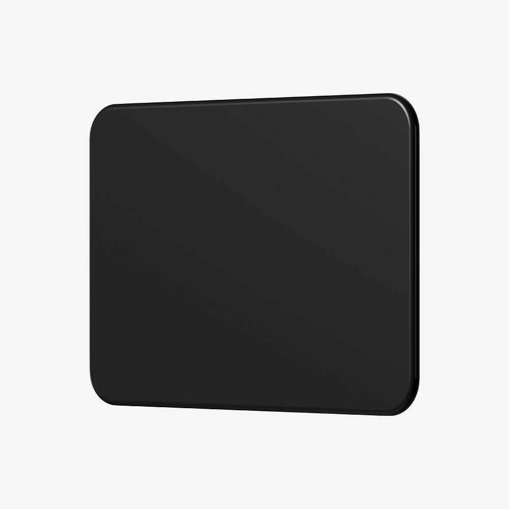 3D black rectangle shape, geometric | Premium PSD - rawpixel