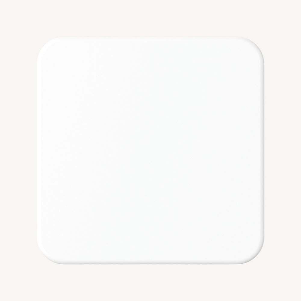 3D white square badge, geometric | Free Photo - rawpixel
