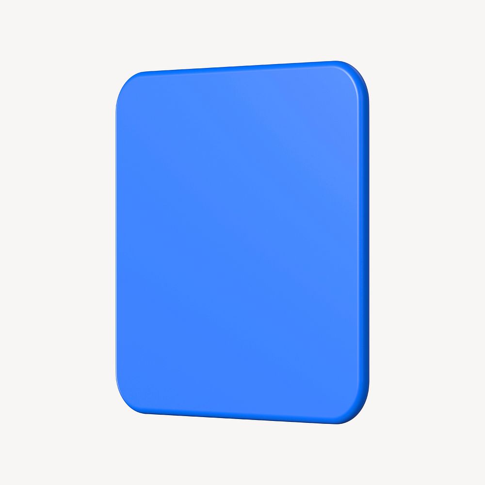 3D blue square badge, geometric | Free Photo - rawpixel