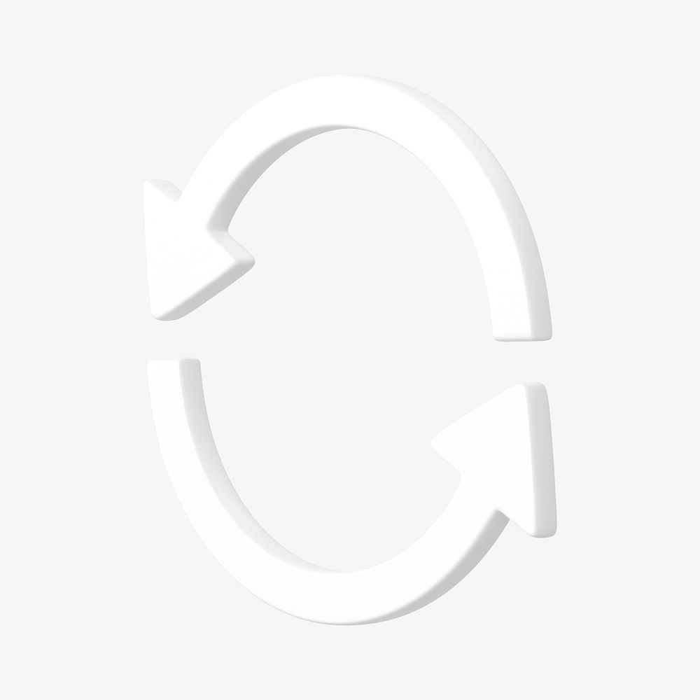 Minimal refresh symbol 3D collage | Premium PSD - rawpixel